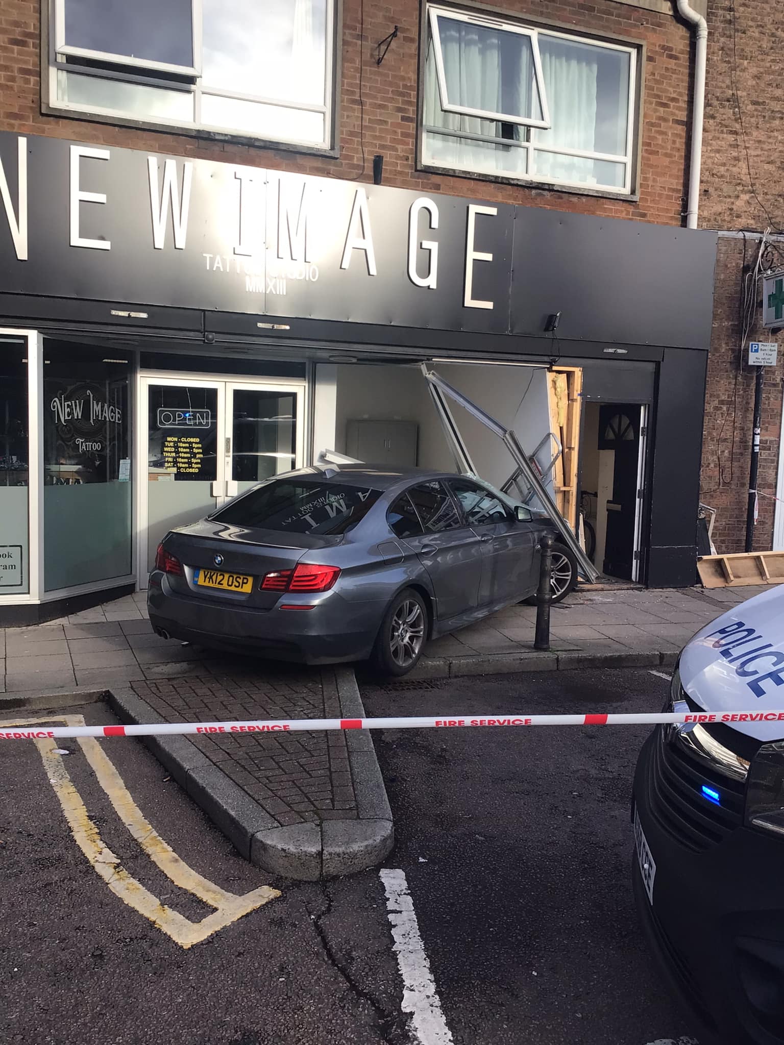 BMW crashes into shop front of Wisbech tattoo store - Cambridgeshire ...