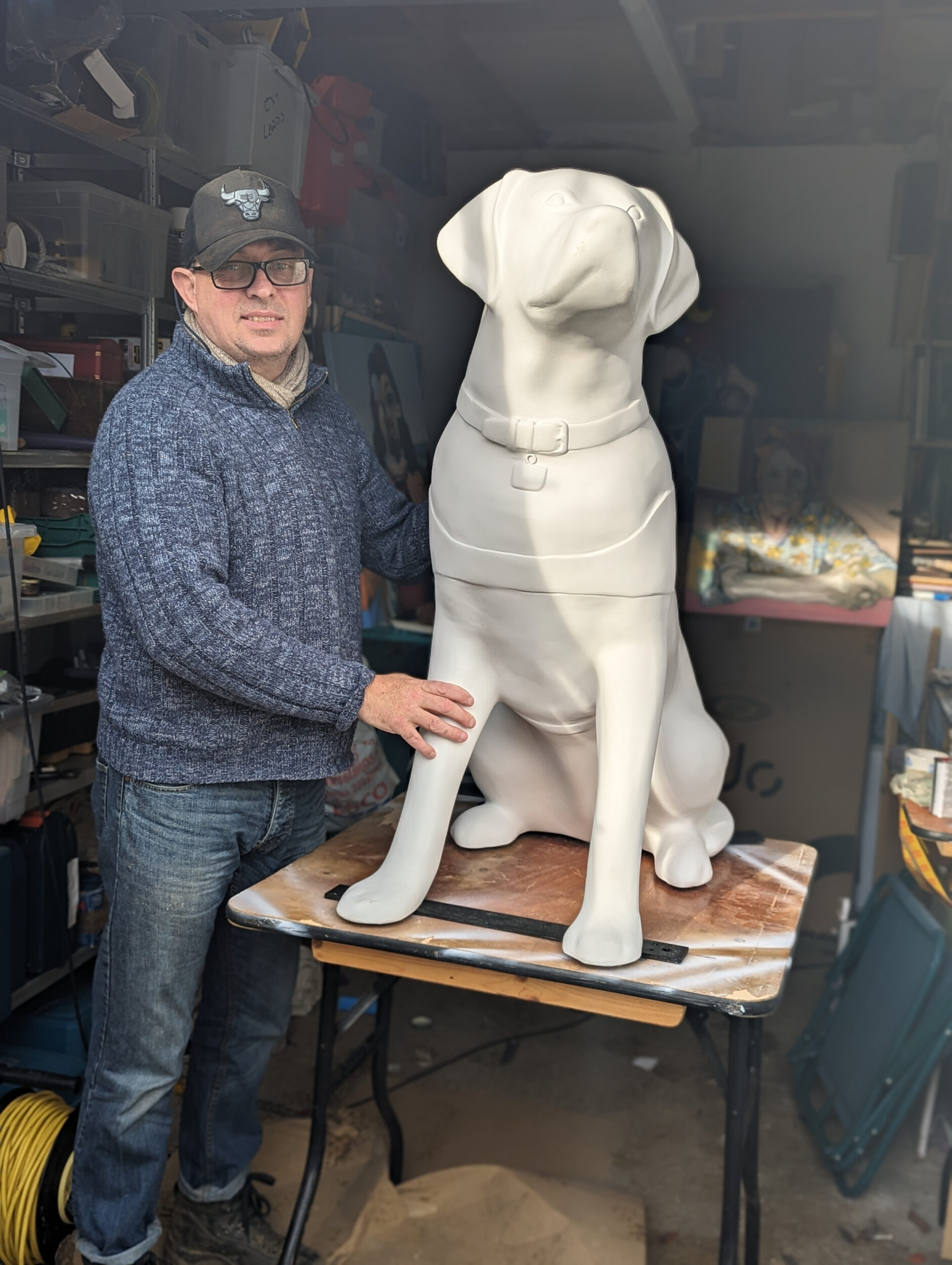 Cambridgeshire artist Kevin Gavaghan showcases dog sculpture at London ...